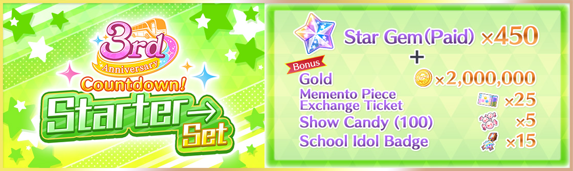 3rd Anniversary Countdown! Starter Set on Sale! | NEWS | Love Live ...